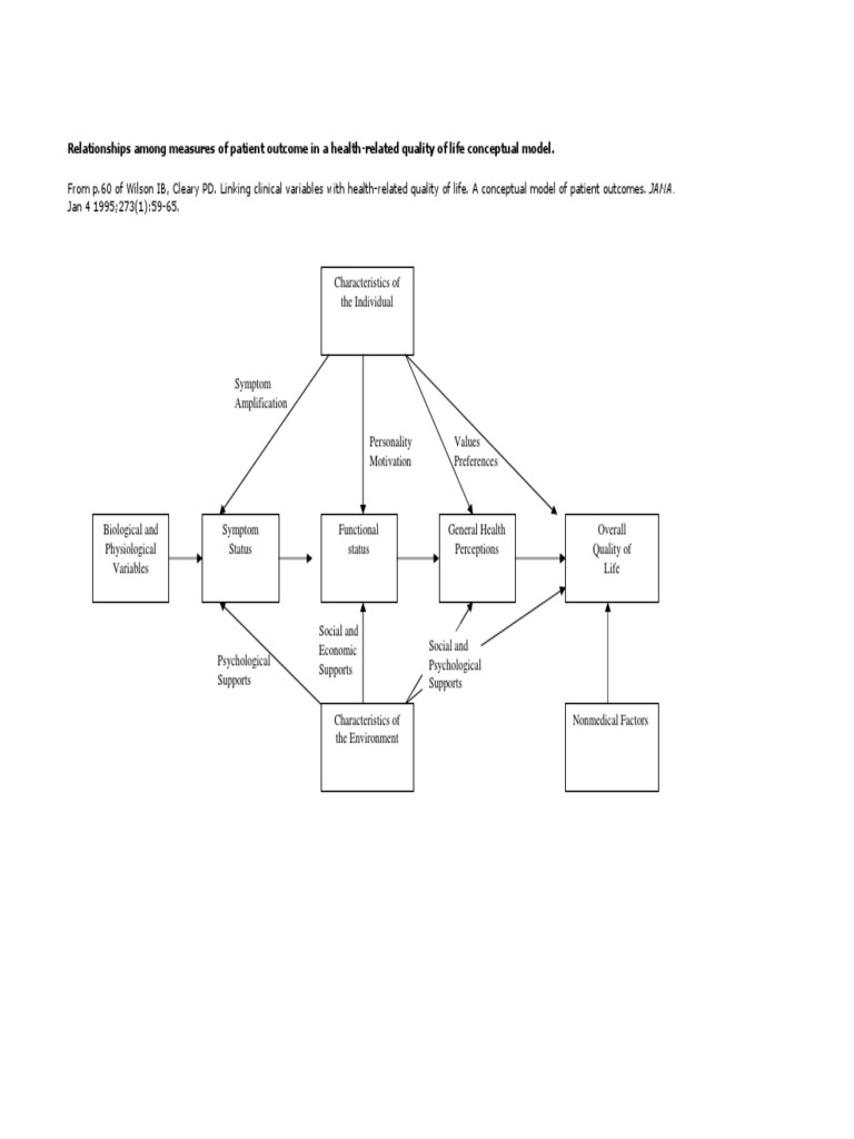 Wilson-Cleary Model of Quality of Life | PDF | Self-Improvement ...