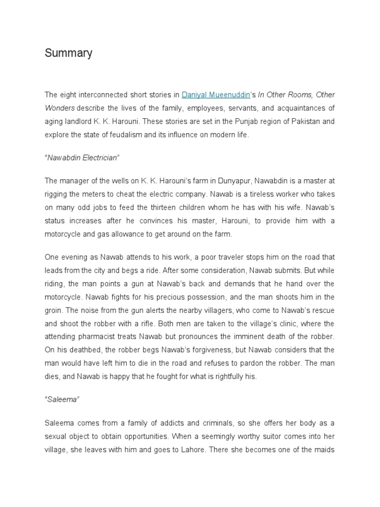 The Eight Interconnected Short Stories in | PDF
