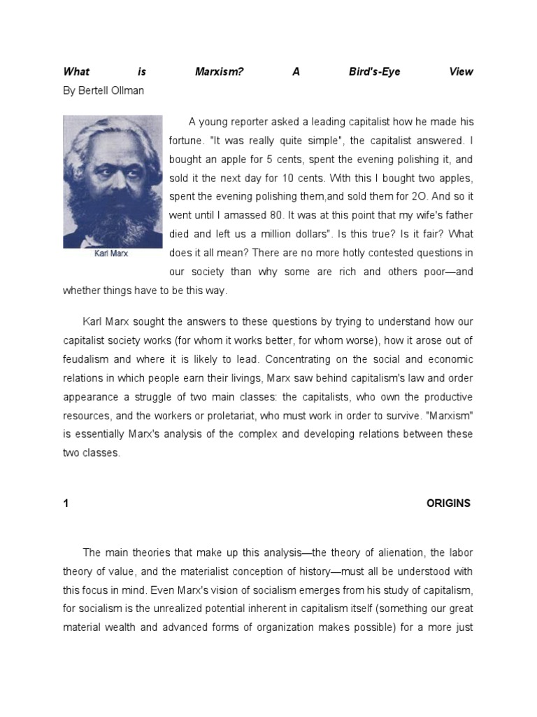 What Is Marxism | PDF | Marx's Theory Of Alienation | Capitalism