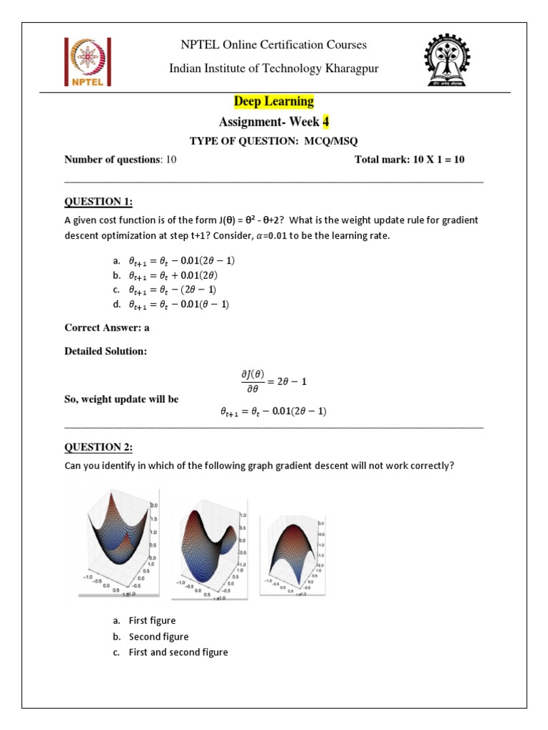 Assignment Week 4-Deep-Learning PDF | PDF | Regression Analysis ...