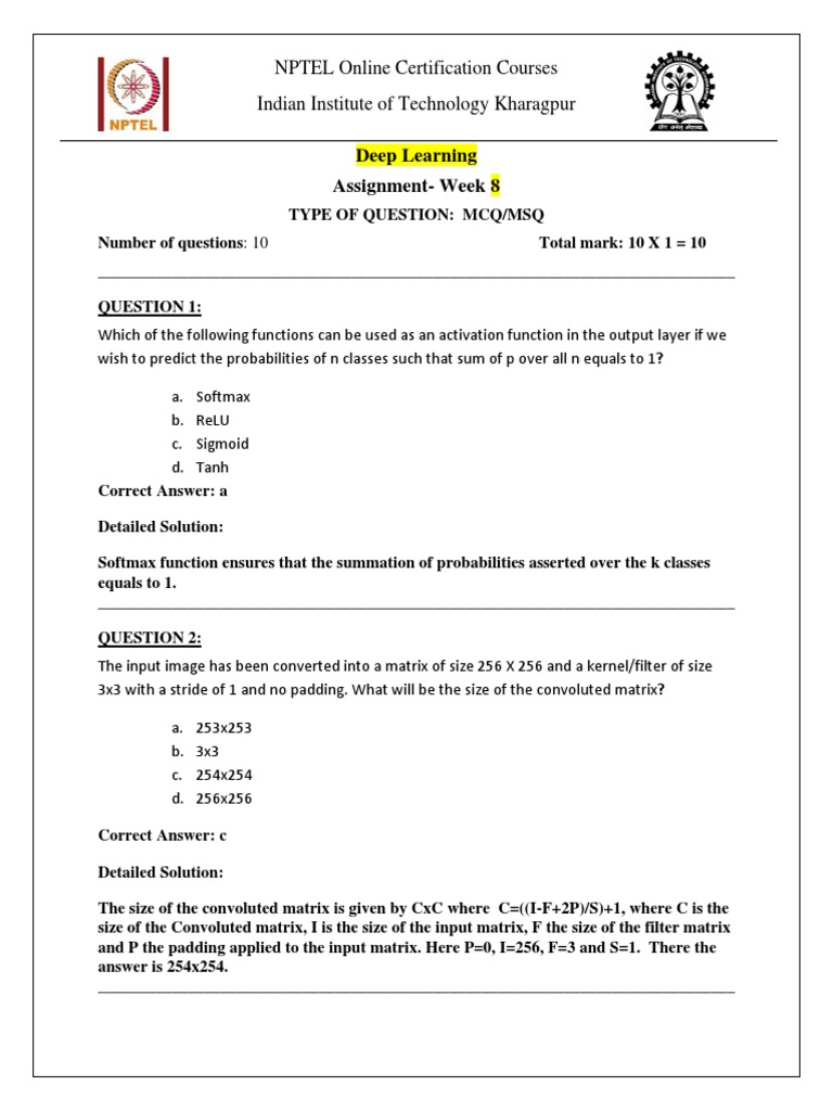 Assignment Week 8-Deep-Learning PDF | PDF | Artificial Neural Network ... Assignment Week 8-Deep-Learning PDF | PDF | Artificial Neural Network ...