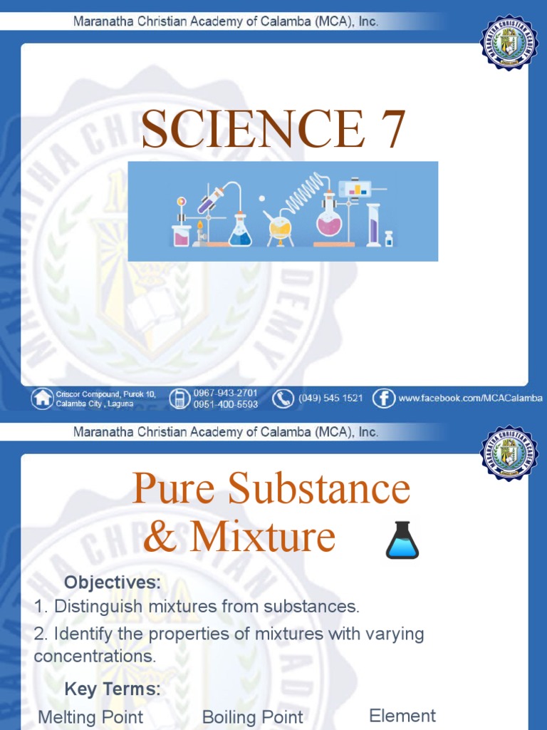 Substance and Mixture | PDF | Mixture | Chemical Substances
