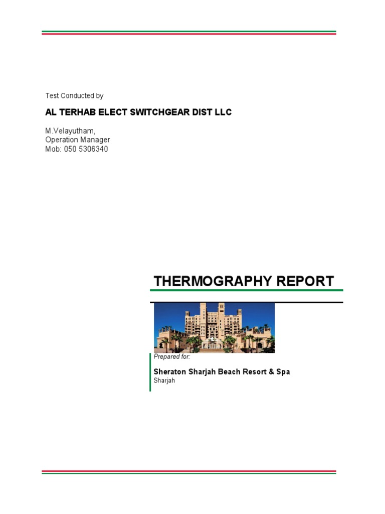 Thermography Report for Sheraton Spa | PDF | Thermography | Infrared