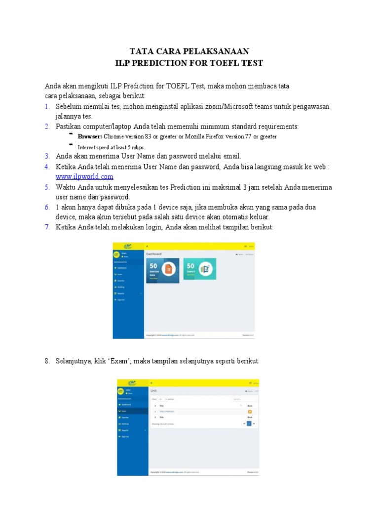 Panduan Tes Prediksi TOEFL ILP | PDF | Karier & Perkembangan ...