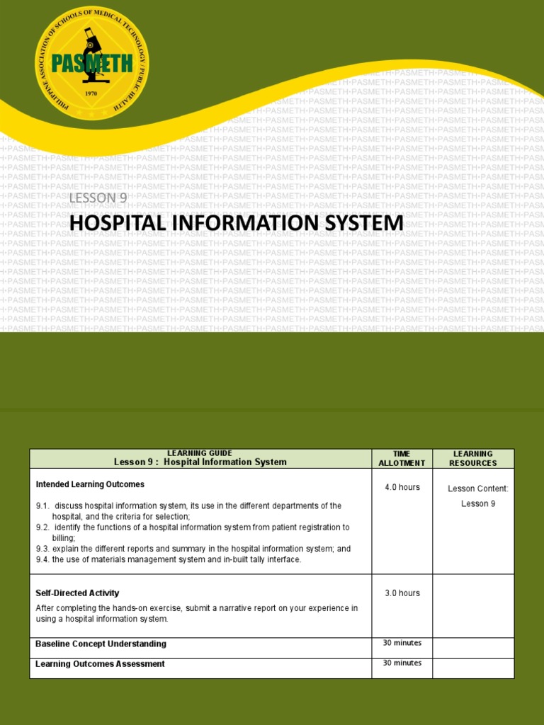 A Comprehensive Overview of Hospital Information Systems: Functions ...