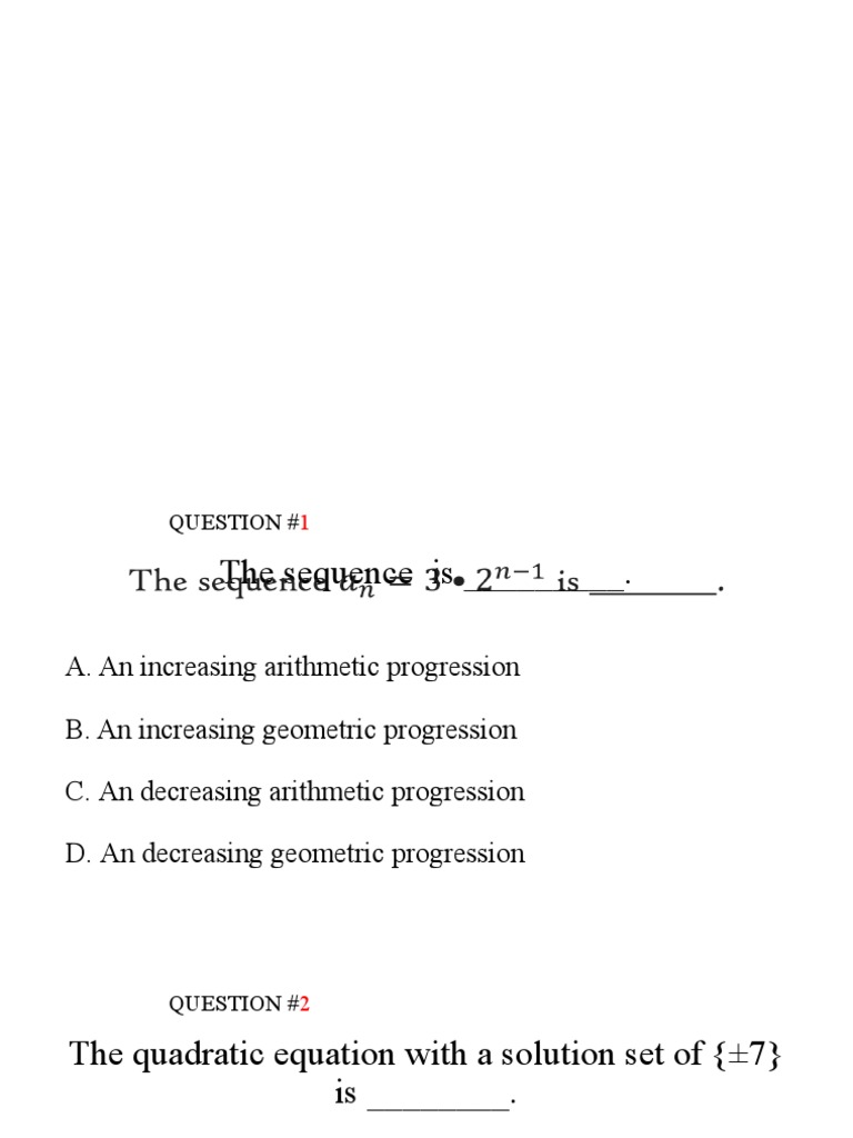 UPCAT Review 1 20 | PDF | Numbers | Mathematical Objects