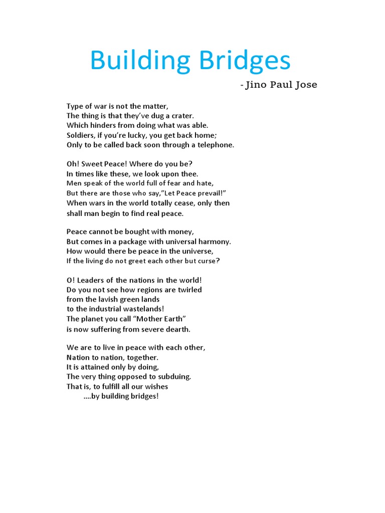 (Poem) Building Bridges | PDF