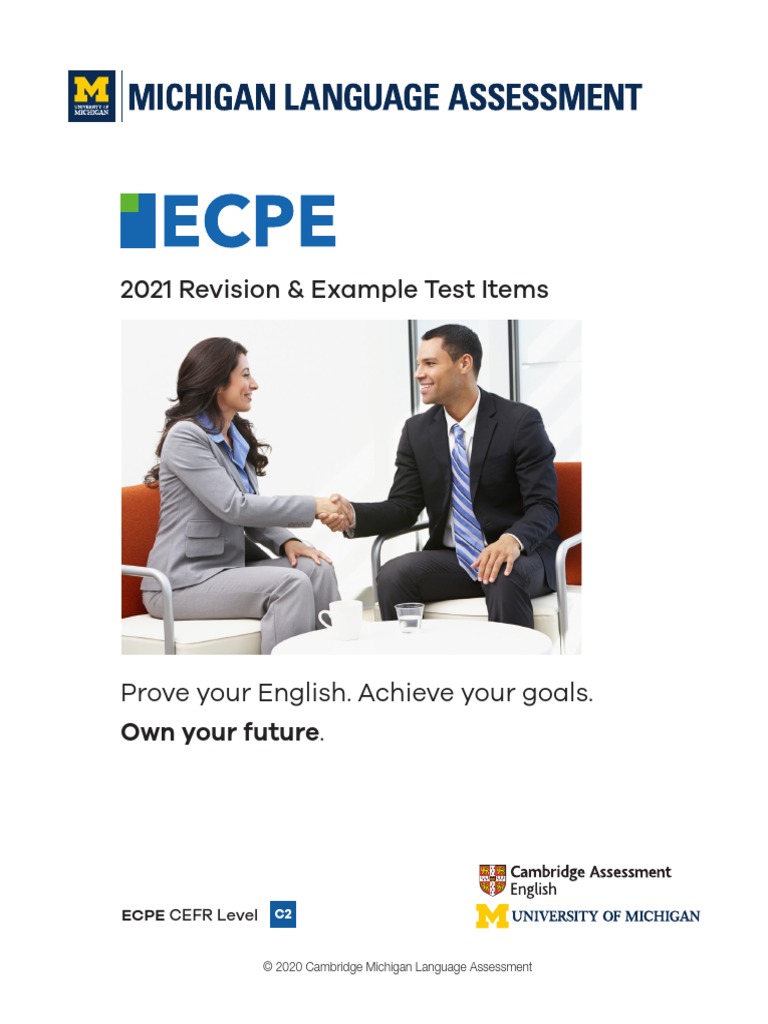 ECPE Example Items | PDF | Horses | Manuscript