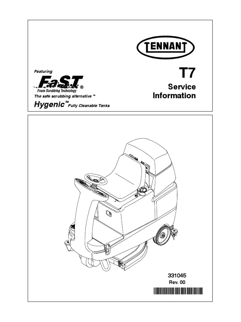 Tennant t7 Rider Floor Scrubber Service Manual | PDF | Relay | Switch