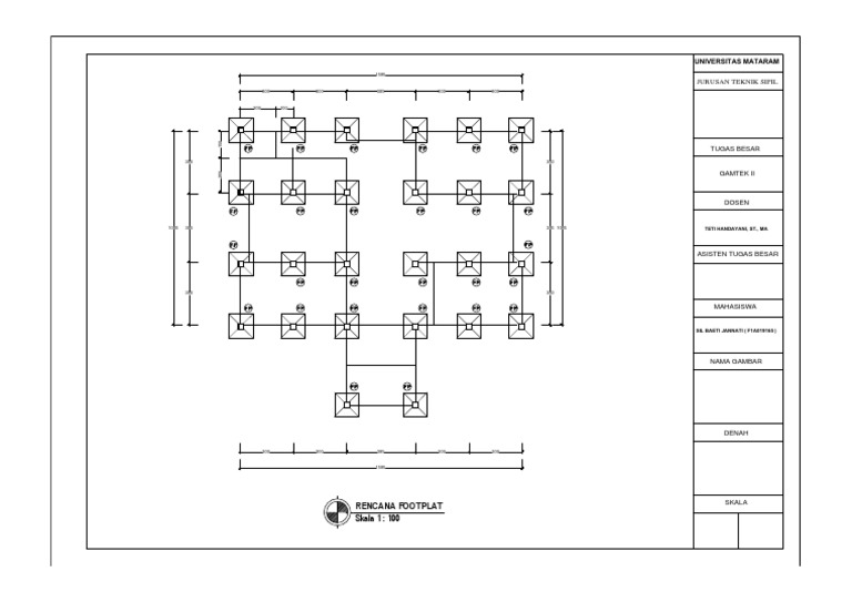 11.denah Rencana Footplat PDF | PDF