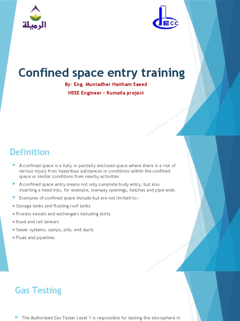 Confined Space Entry Training | PDF | Prevention | Safety