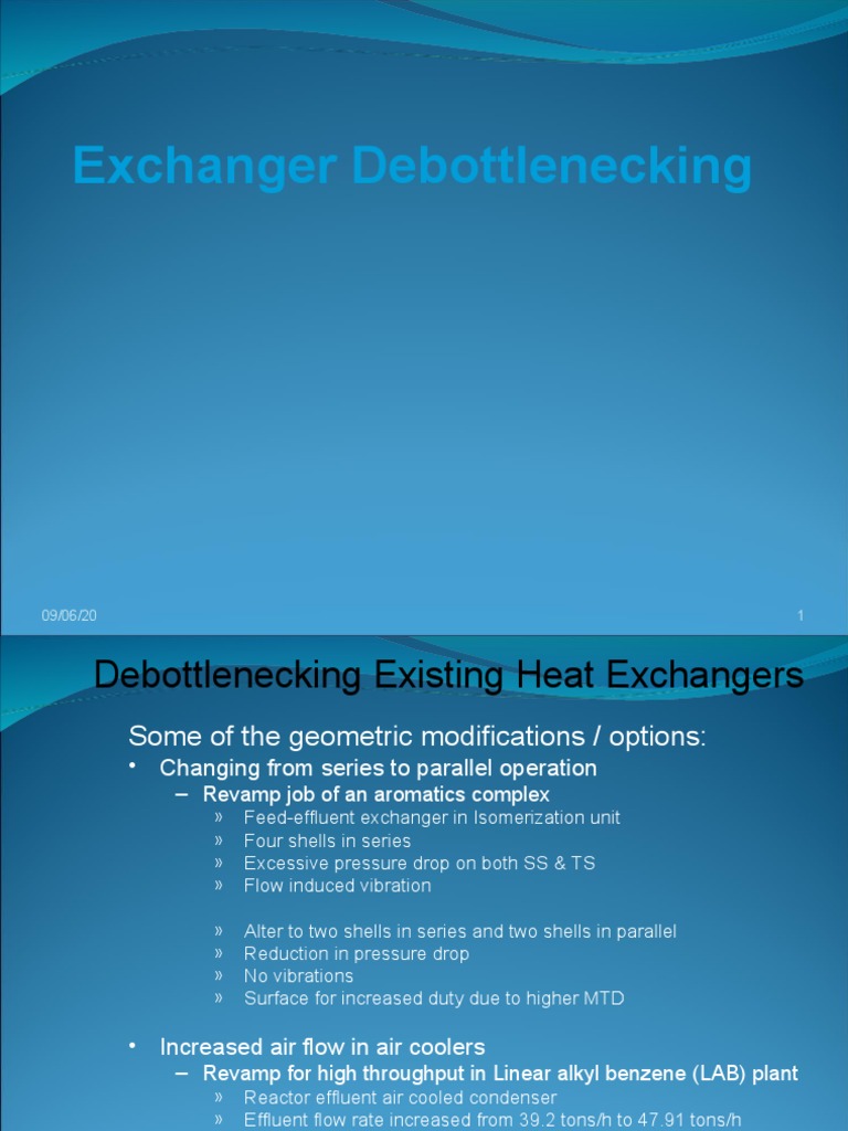 Debottlenecking | Download Free PDF | Heat Exchanger | Energy Technology