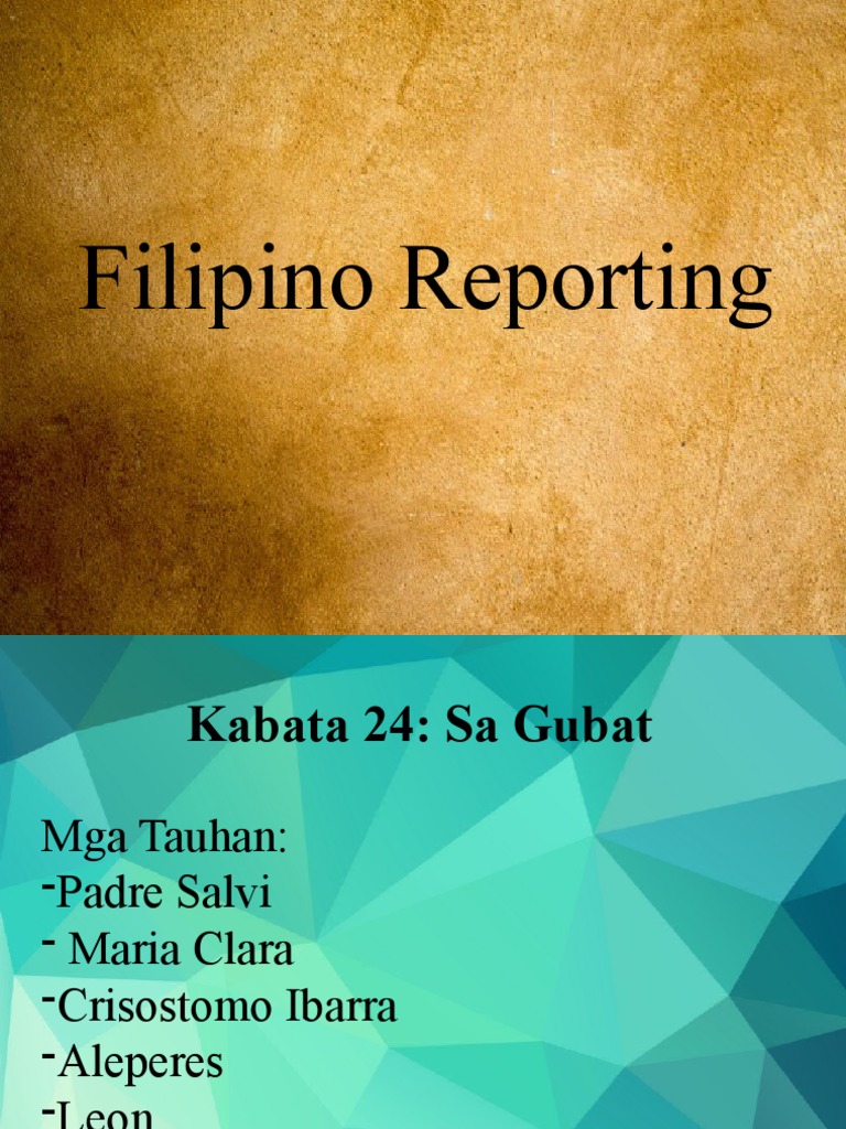 Filipino Reporting | PDF