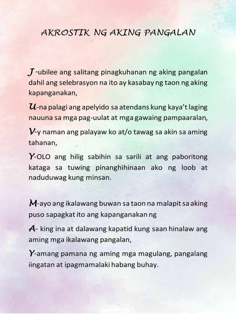 Augusto 3C (Akrostik) | PDF