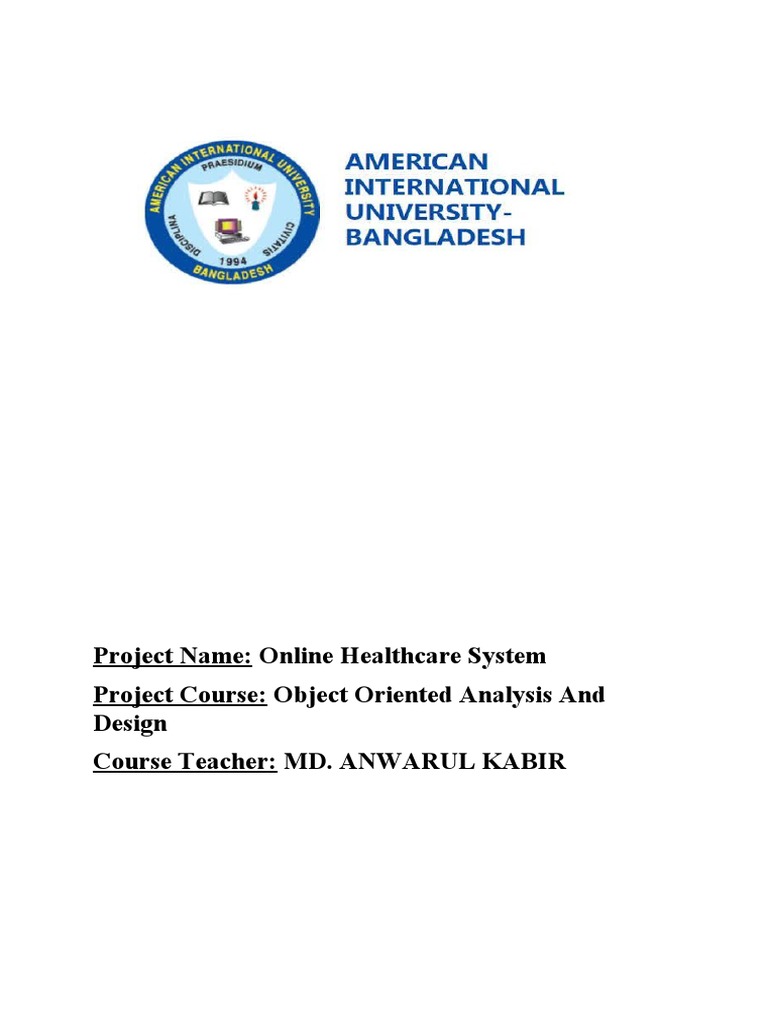 OOAD Project | PDF | Pathology | Databases