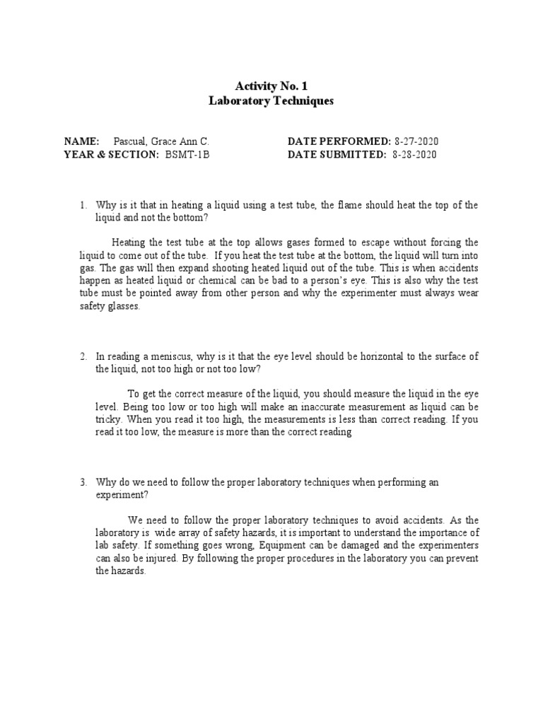 Activity No1 Laboratory Technique | PDF