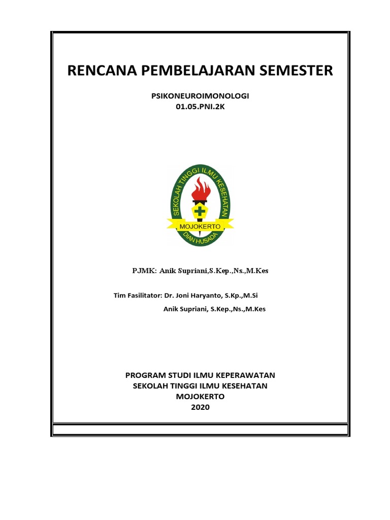Rencana Pembelajaran Psikoneuroimunologi | PDF