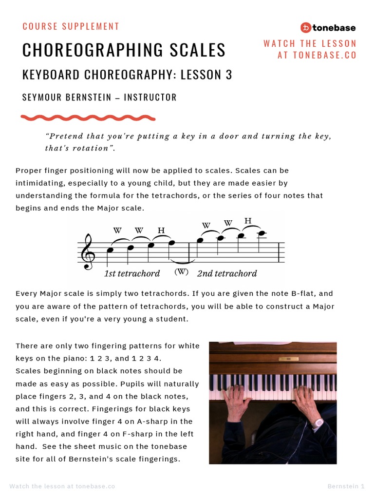 Choreographing Scales: Keyboard Choreography: Lesson 3 | PDF | Finger ...