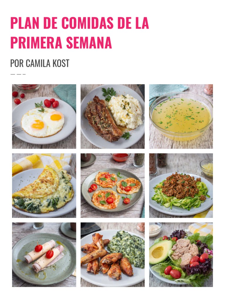 Semana1 Plan de Comidas PDF | PDF | Almuerzo | Alimentos
