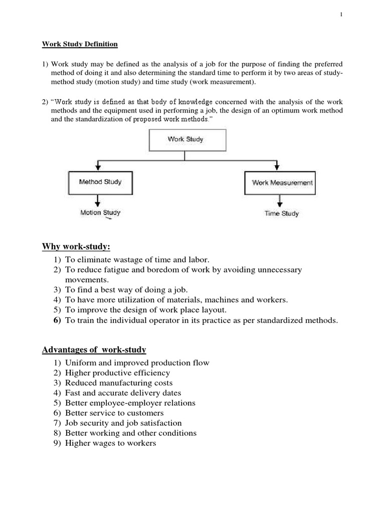Work Study Introduction | PDF | Industrial Engineering | Economic Sectors