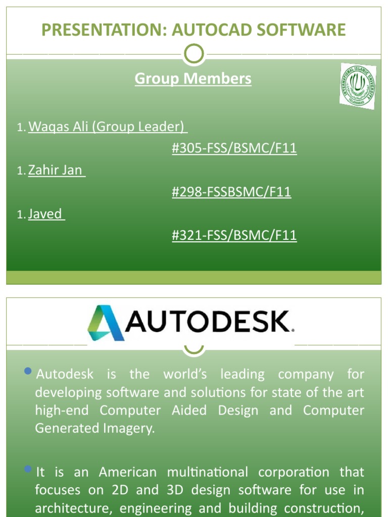 Autocad Powerpoint Presentation | PDF | Auto Cad | Autodesk
