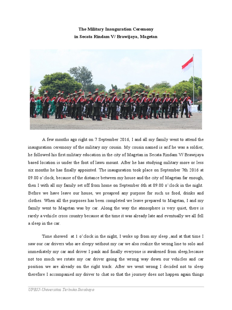 The Military Inauguration Ceremony in Secata Rindam V/ Brawijaya ...