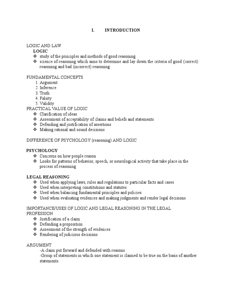 1A Group 1 To 6 Reporting Legal Techniques and Logic | PDF | Inductive Reasoning | Argument