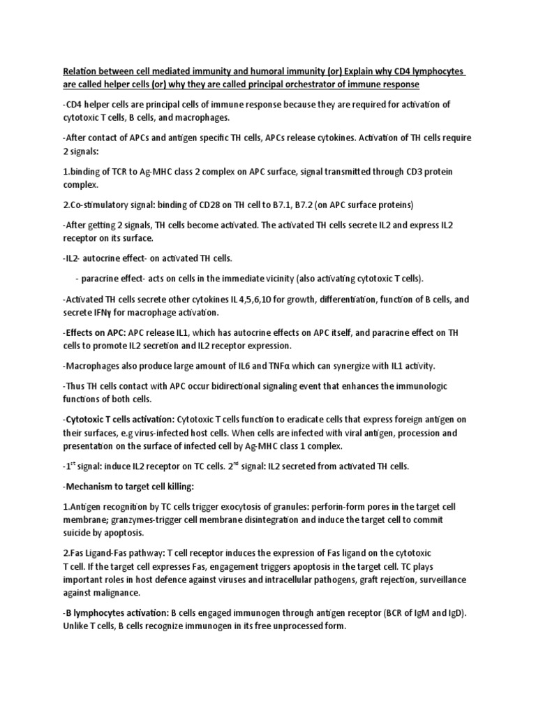 Immunology MSQ | PDF | T Helper Cell | Antigen