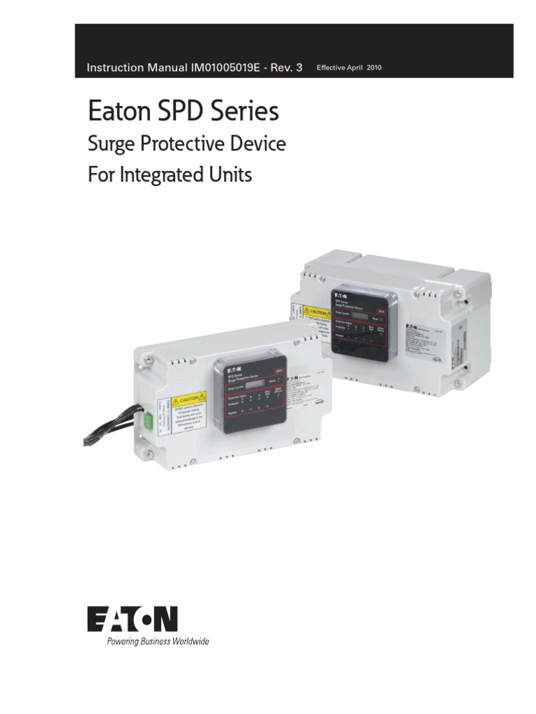 Eaton's SPD Series (Integrated Versions) | PDF | Electrical Wiring ...
