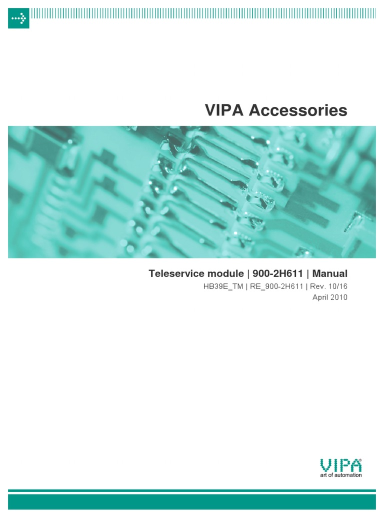 VIPA 900-2H611 Manual | PDF | Electromagnetic Compatibility ...