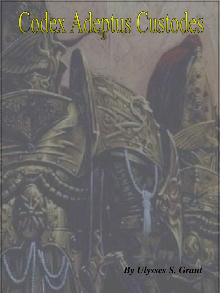 Codex Adeptus Custodes 1.5 | PDF | Infantry | Wars & Military