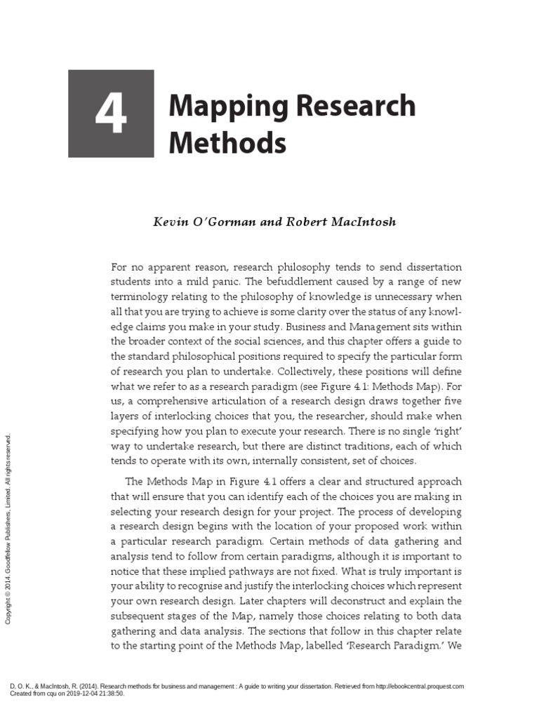 Mapping Research Methods: Kevin O'Gorman and Robert Macintosh | PDF ...
