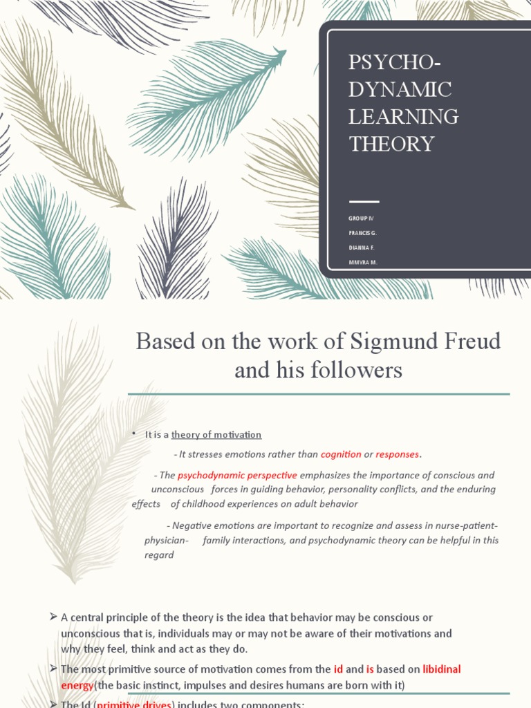 Psycho-Dynamic Learning Theory | PDF | Id | Psychodynamics
