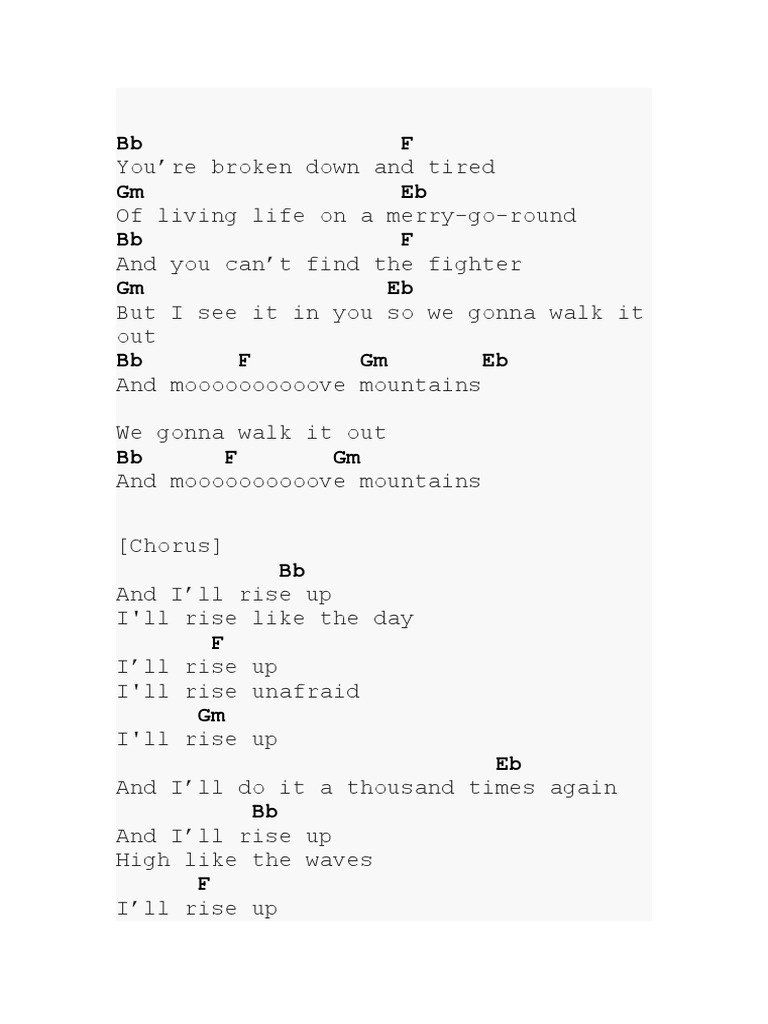Rise Up Chords | PDF