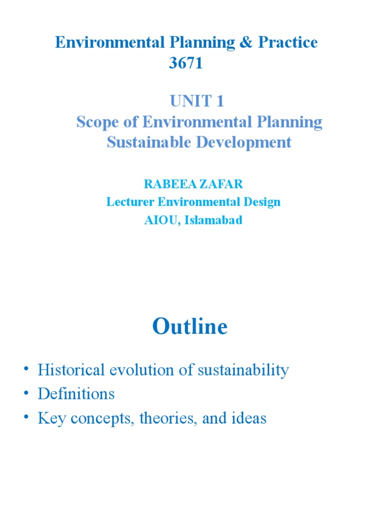 Environmental Planning & Practice 3671 | PDF | Sustainability ...