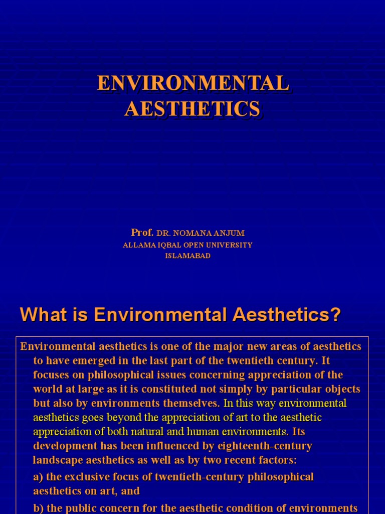 1-3674-ENVIRONMENTAL Aesthetics REVISED One | PDF | Aesthetics ...