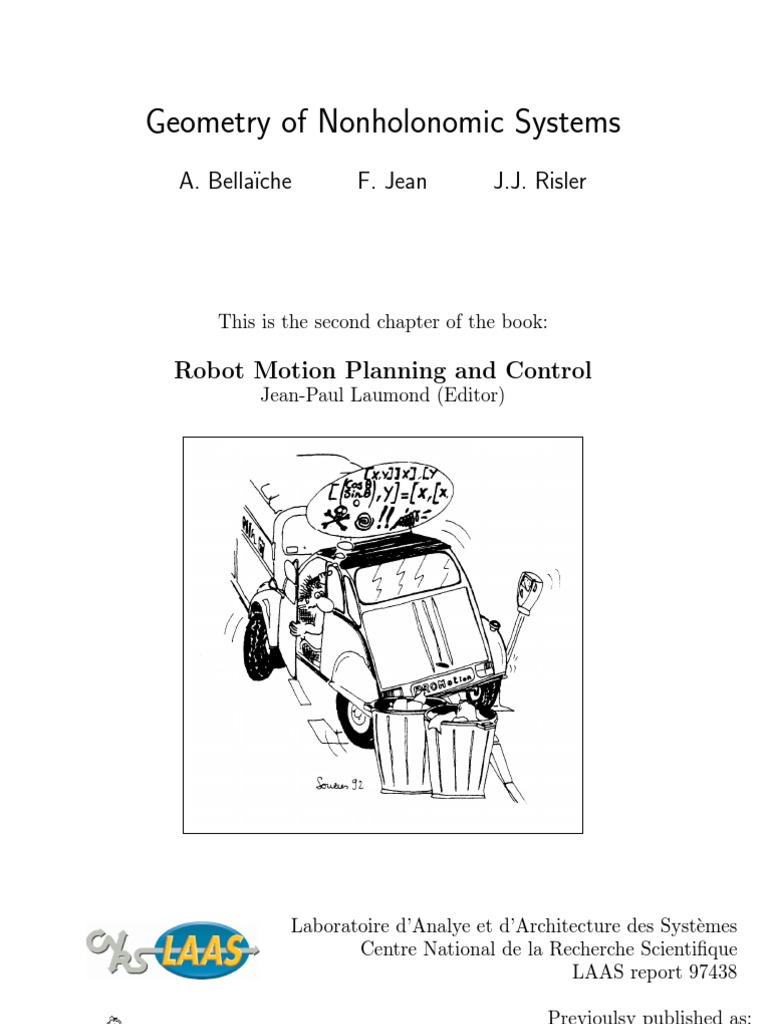 Geometry of Nonholonomic Systems: A. Bella Iche F. Jean J.J. Risler ...
