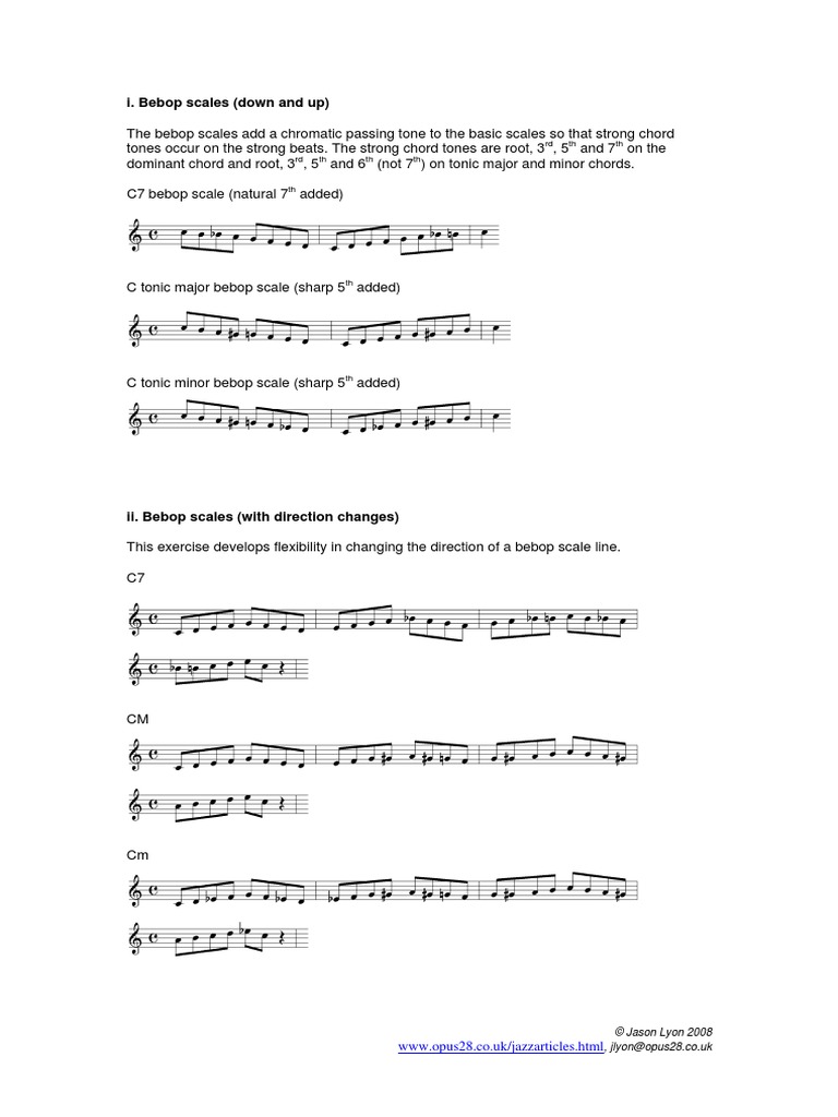 Bebop Exercises 2 PDF | PDF