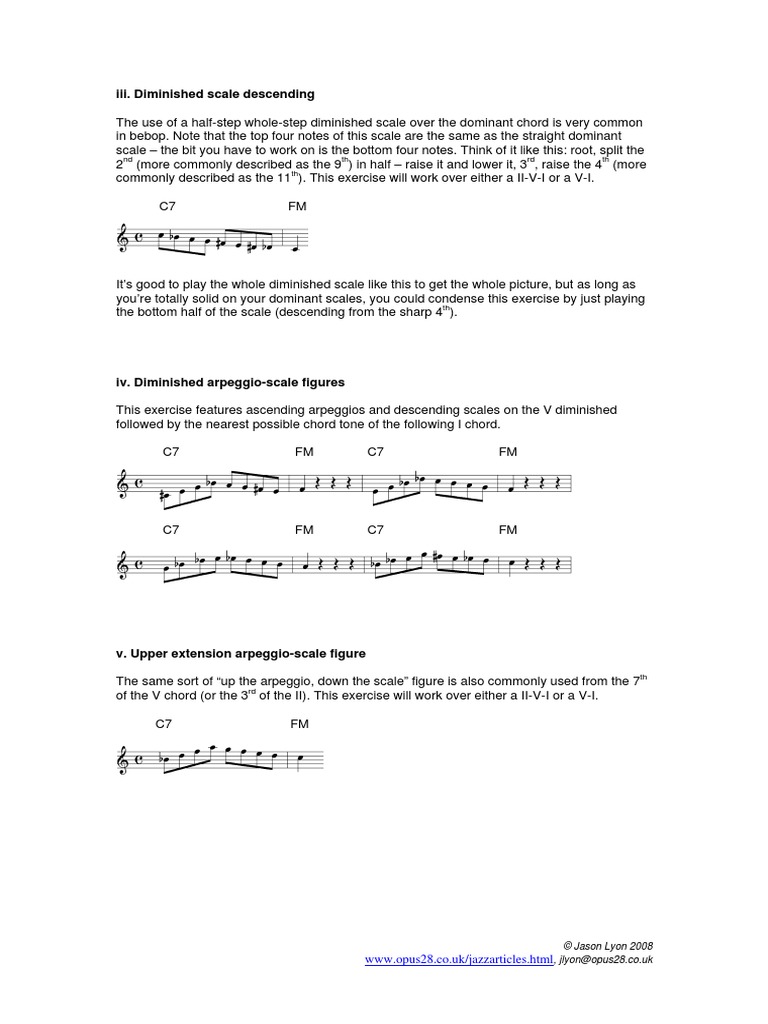 Bebop Exercises 3 PDF | PDF