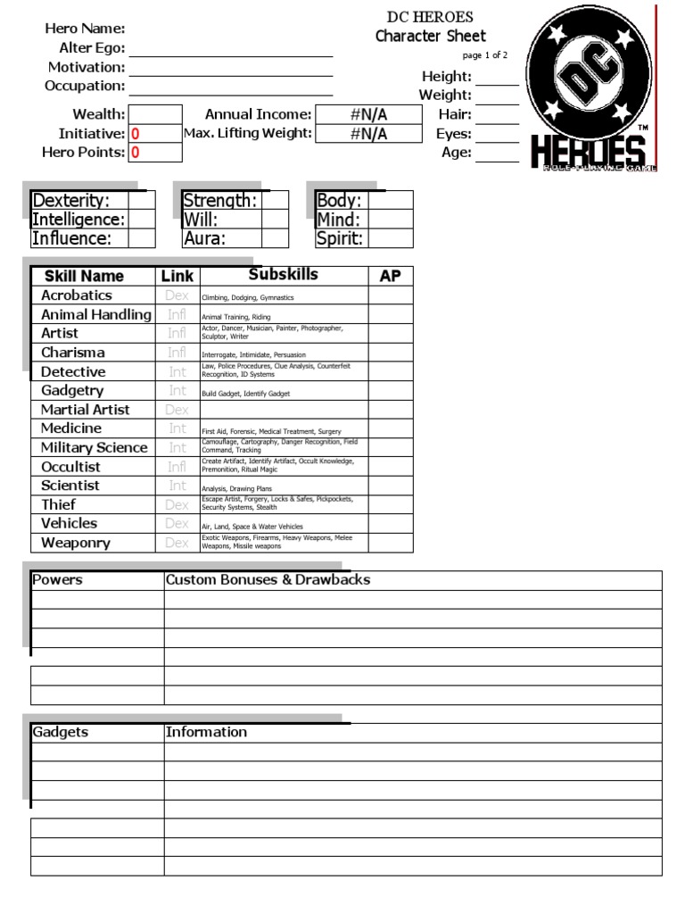 DC Heroes RPG 3e | Download Free PDF | Weaponry | Leisure