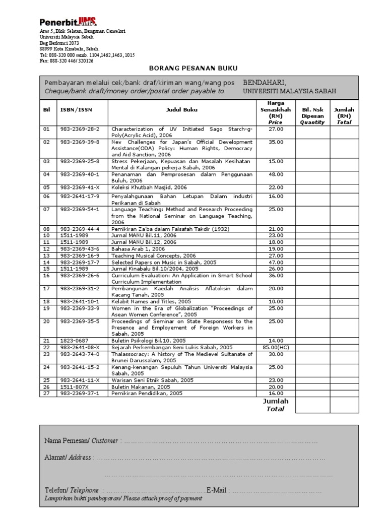 Bendahari,: Pembayaran Melalui Cek/bank Draf/kiriman Wang/wang Pos | PDF
