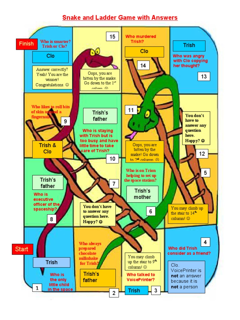 Snake and Ladder Game With Answers | PDF