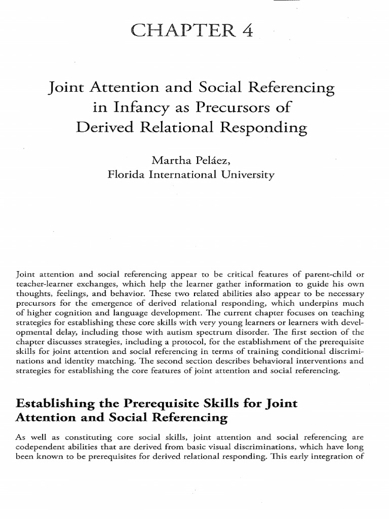 6.joint Attention and Social Referencing | PDF | Attention | Reinforcement