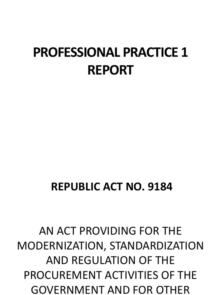 Review - Government Procurement Reform Act | PDF | Procurement ...
