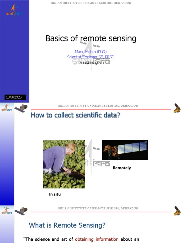 Basic of Remote Sensing | PDF | Scattering | Electromagnetic Radiation
