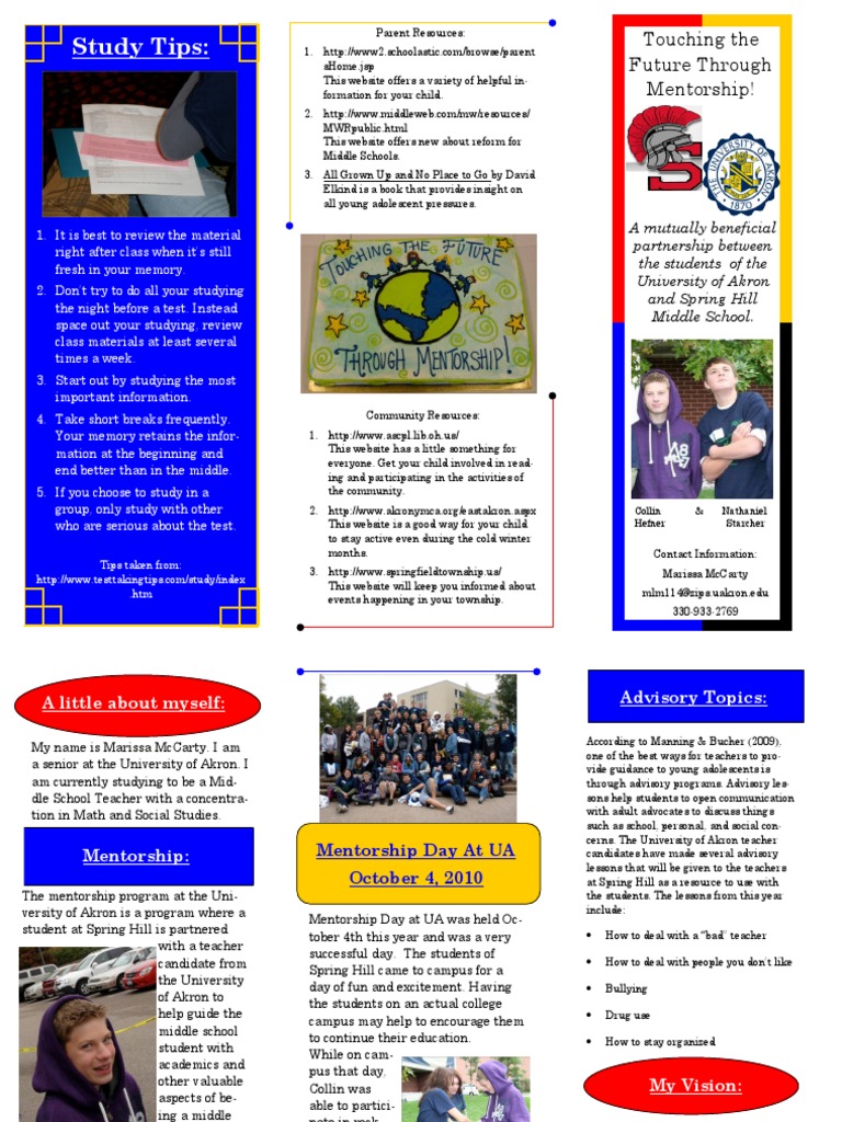 Parent Brochure Collin | PDF | Mentorship | Teaching