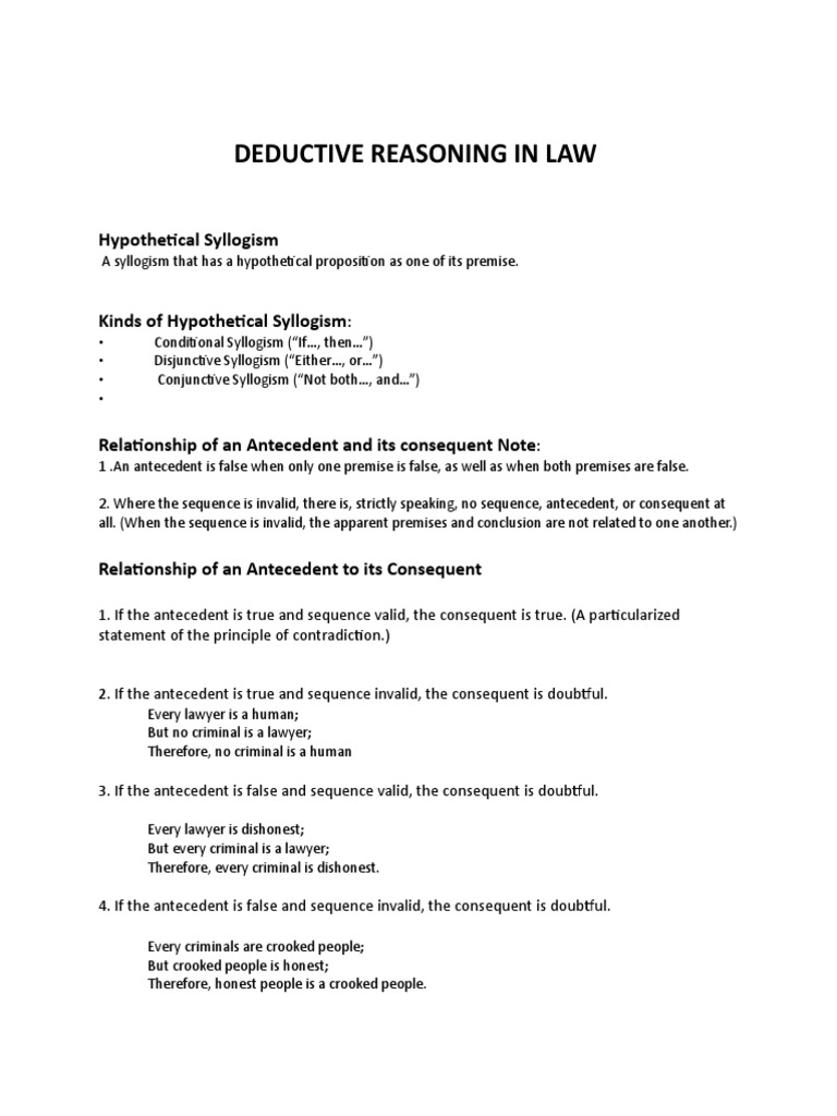 Understanding the Logical Structures and Rules of Deductive Reasoning ...
