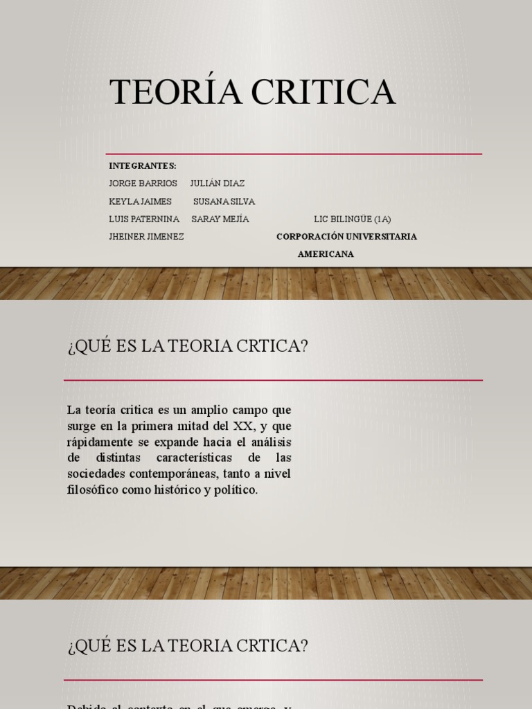 Fundamentos de la Teoría Crítica | PDF | La teoría crítica | Escuela de ...