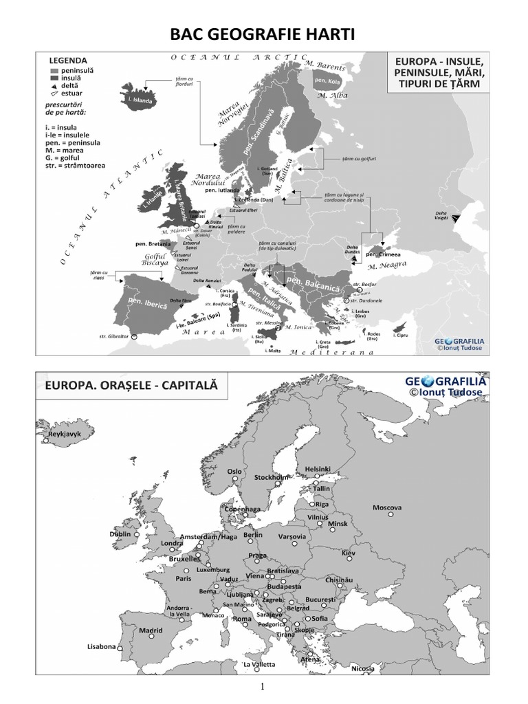 Harti Bac Geografie | PDF