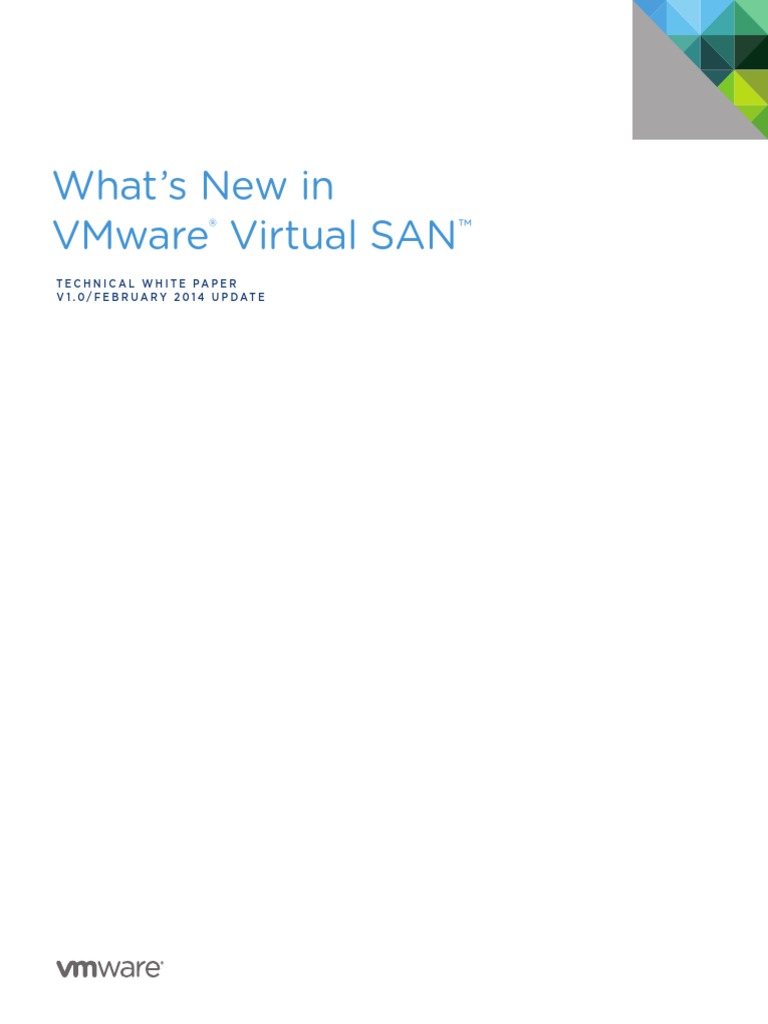 What'S New in Vmware Virtual San: Technical White Paper V1.0/February ...